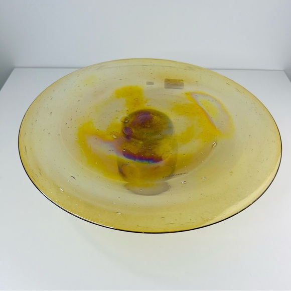 Anthropologie | Dining | Anthropologie Amber Recycled Glass Round ...